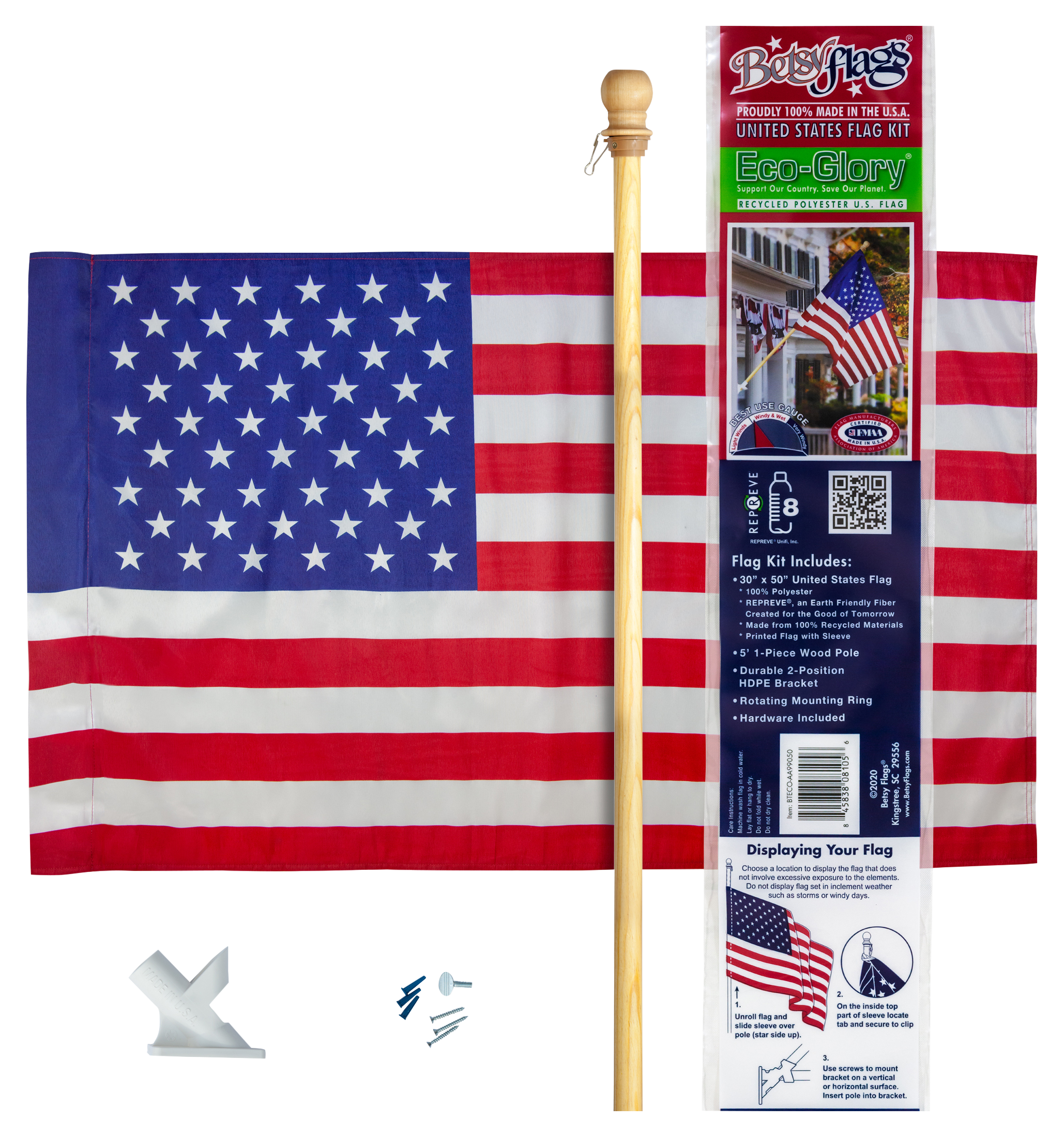 Valley Forge Flag United States Eco-Glory American Flag Kit | Bass Pro ...